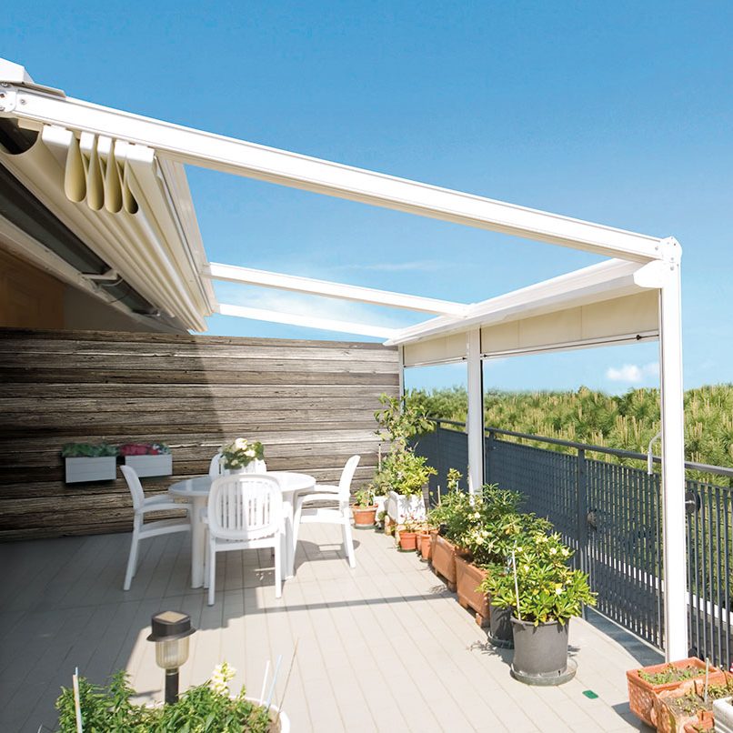 Pleated Patio Shade System | Delux Blinds