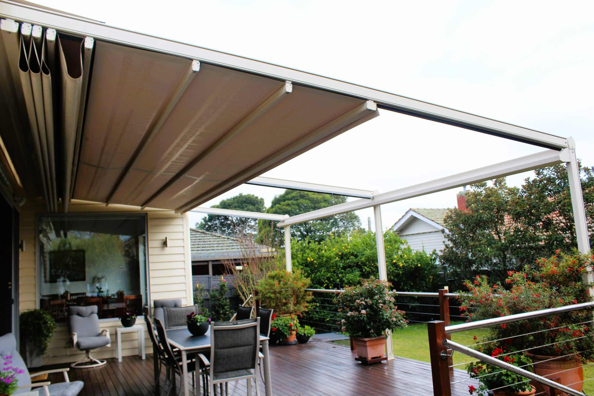 Patio, Pergola or Deck Motorised Roof Shading Systems